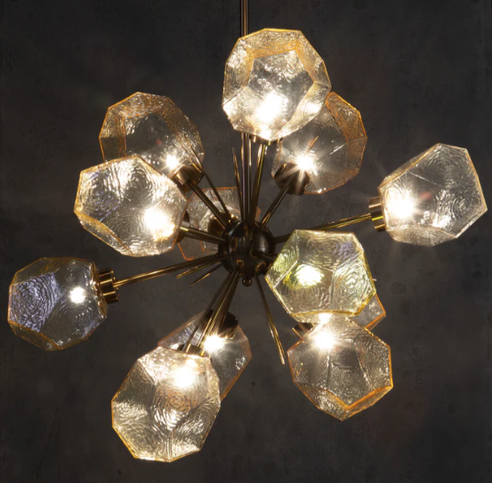 Octagon Art Glass Sputnik Chandelier Lighting