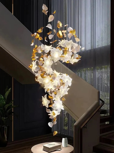 Akari Ceramic Flower Chandelier Lighting