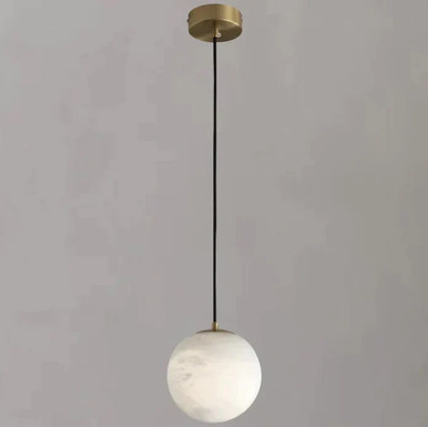 Alabaster Ball Pendant Light