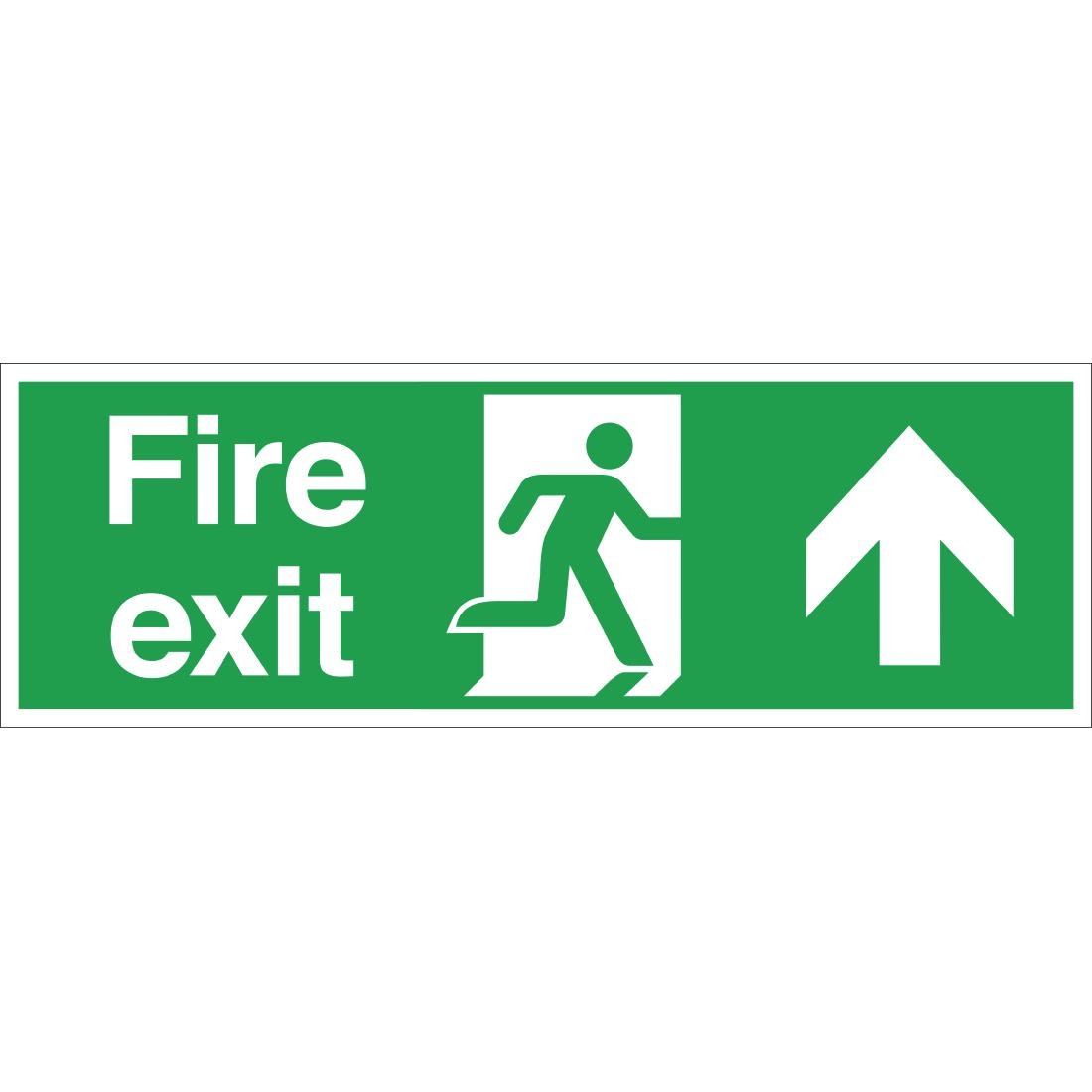 Fire Exit Sign Arrow Up W301 - IPA Supplies