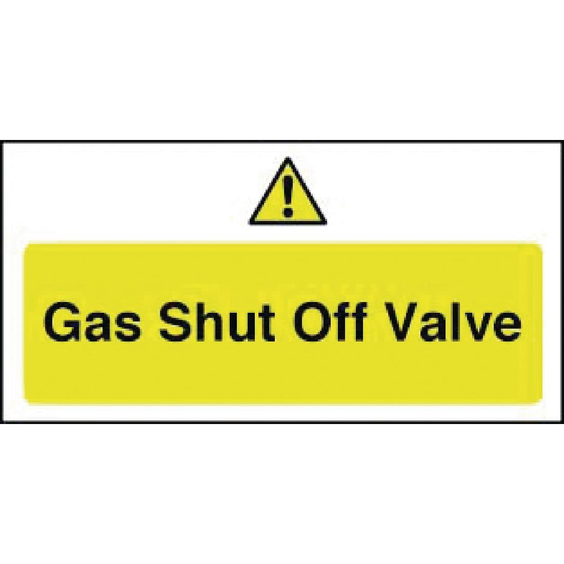 Gas Shut Off Valve Sign Y913 - IPA Supplies