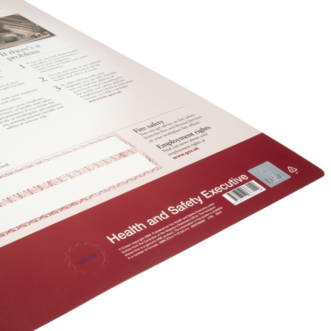 Health & Safety Law Poster A2 Y925 - IPA Supplies