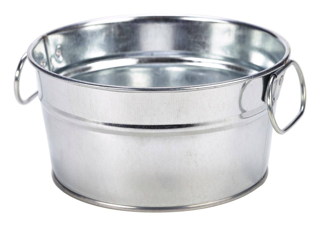 Galvanised Steel Serving Bucket 15 x 8cm 6 Pack - IPA Supplies
