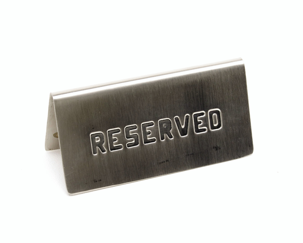 GenWare Stainless Steel Reserved Table Sign - IPA Supplies