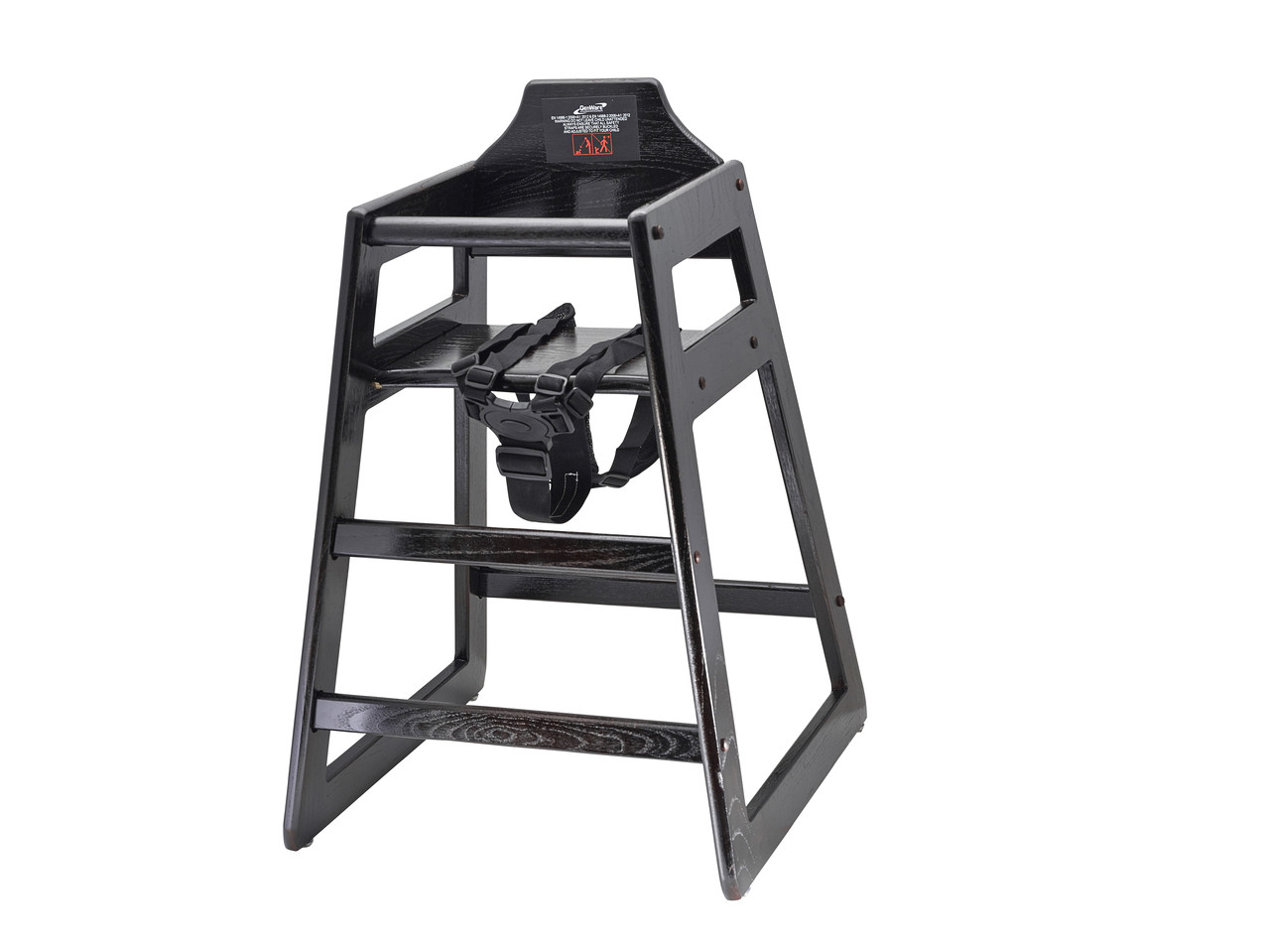 Wooden High Chair - Dark Wood - IPA Supplies