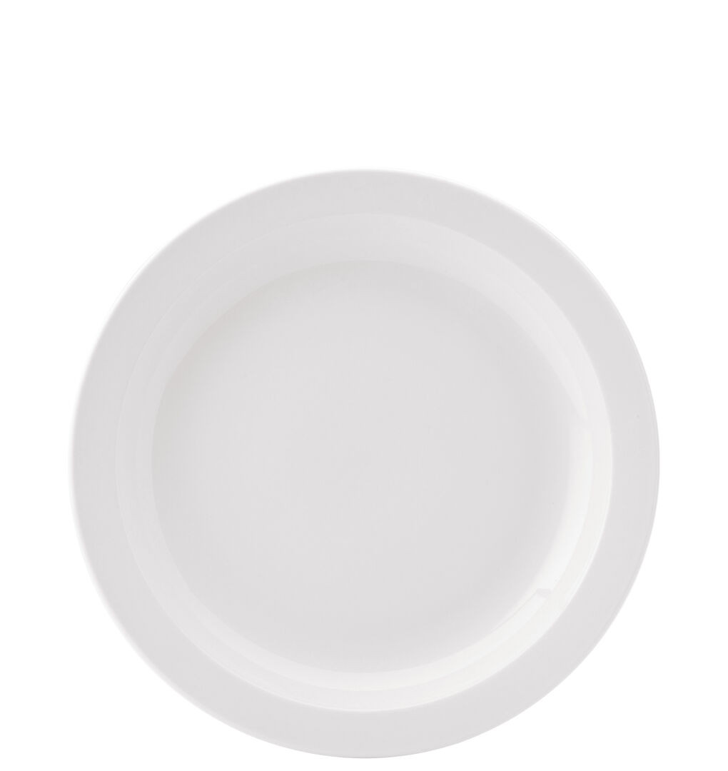 Utopia Pure White Narrow Rim Plate 10" 25.5cm 18 Pack - IPA Supplies