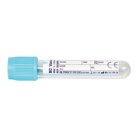 Vacutainer Blood Sample Tube Sodium Citrate For Coagulation Blue 2.7ml ...