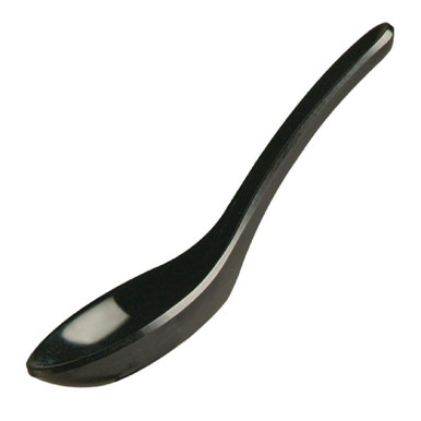 APS Hong Kong Oriental Melamine Spoon Black GF068 - IPA Supplies