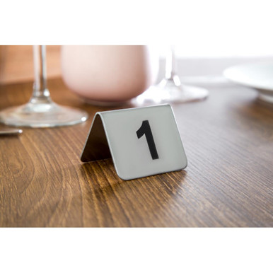 Olympia Stainless Steel Table Numbers 1-10 (Pack of 10) U046 - IPA Supplies