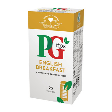 PG Tips English Breakfast Tea Envelopes 25 Pack CH521 - IPA Supplies