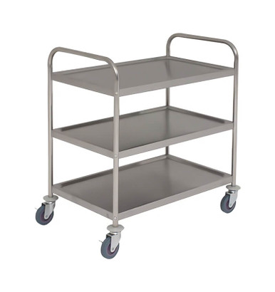 Fully Welded S/St. Trolley - 3 Shelves - IPA Supplies
