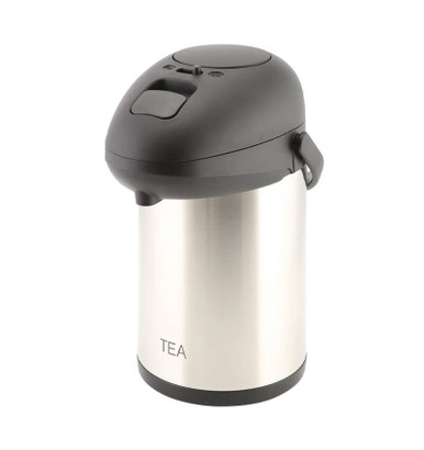 Tea Inscribed St/St Vacuum Pump Pot 2.5L - IPA Supplies