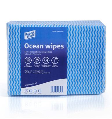 Wipe Cloth Ocean Wipes 50 Pack Blue