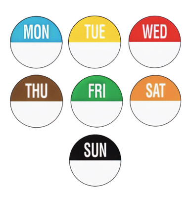 Day Dot Food Labels 1000 Pack - IPA Supplies