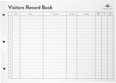 Concord Cd 14P Visitors Book 50 Sheets - IPA Supplies
