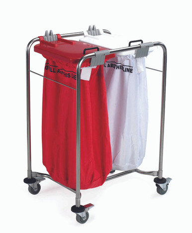 Red Lid For Medi Cart Stainless Steel Laundry Trolley - IPA Supplies