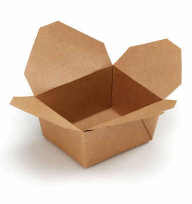 Small Food To Go Takeaway Box Kraft No Window 800ml - IPA Supplies