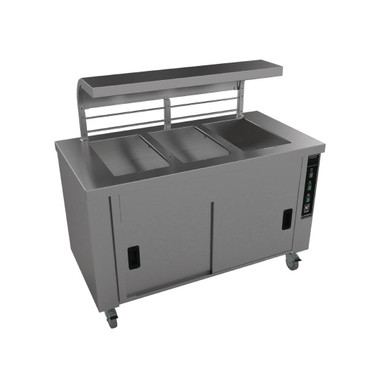 Falcon Chieftain 3 Well Heated Servery Counter HS3 GM188 - IPA Supplies