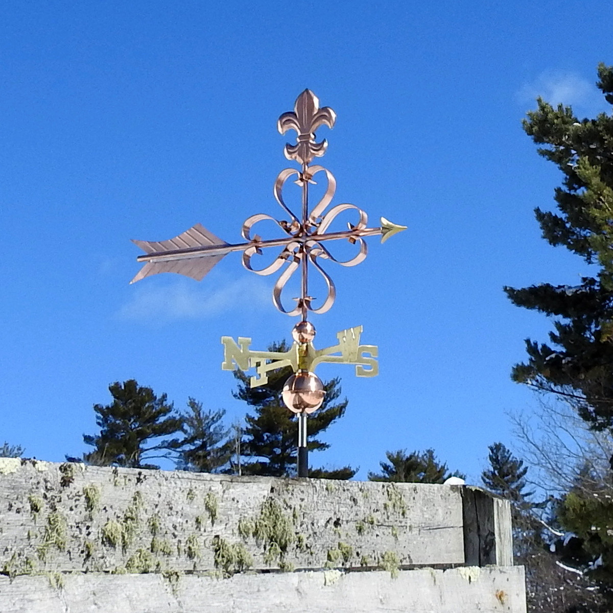 Copper Arrow weathervane - Handmade in USA