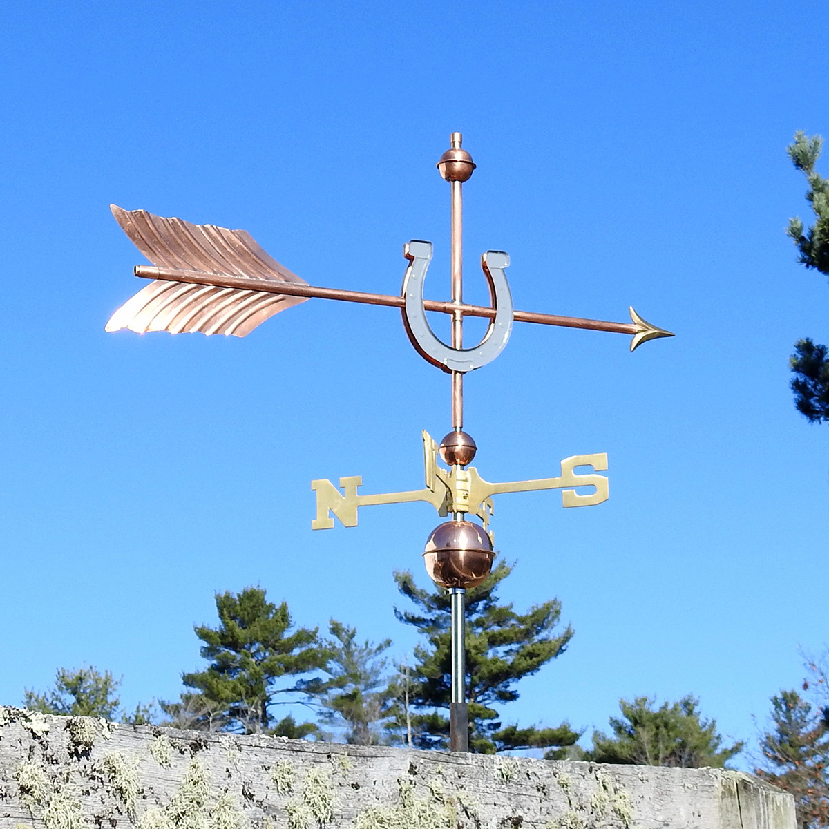 Horseshoe weathervane - Handmade in USA