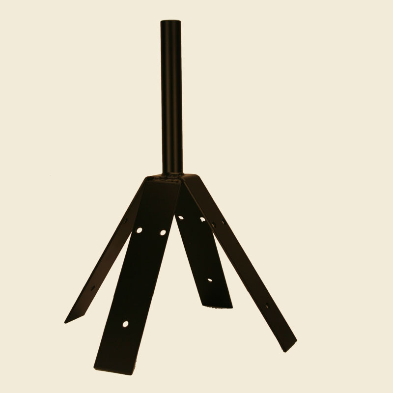 Steel Four Prong Weathervane Mount - Weathervane Mounts