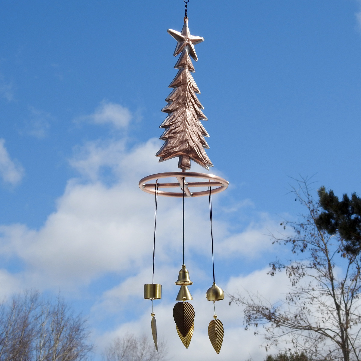 Christmas Tree Wind Chime - Made in USA