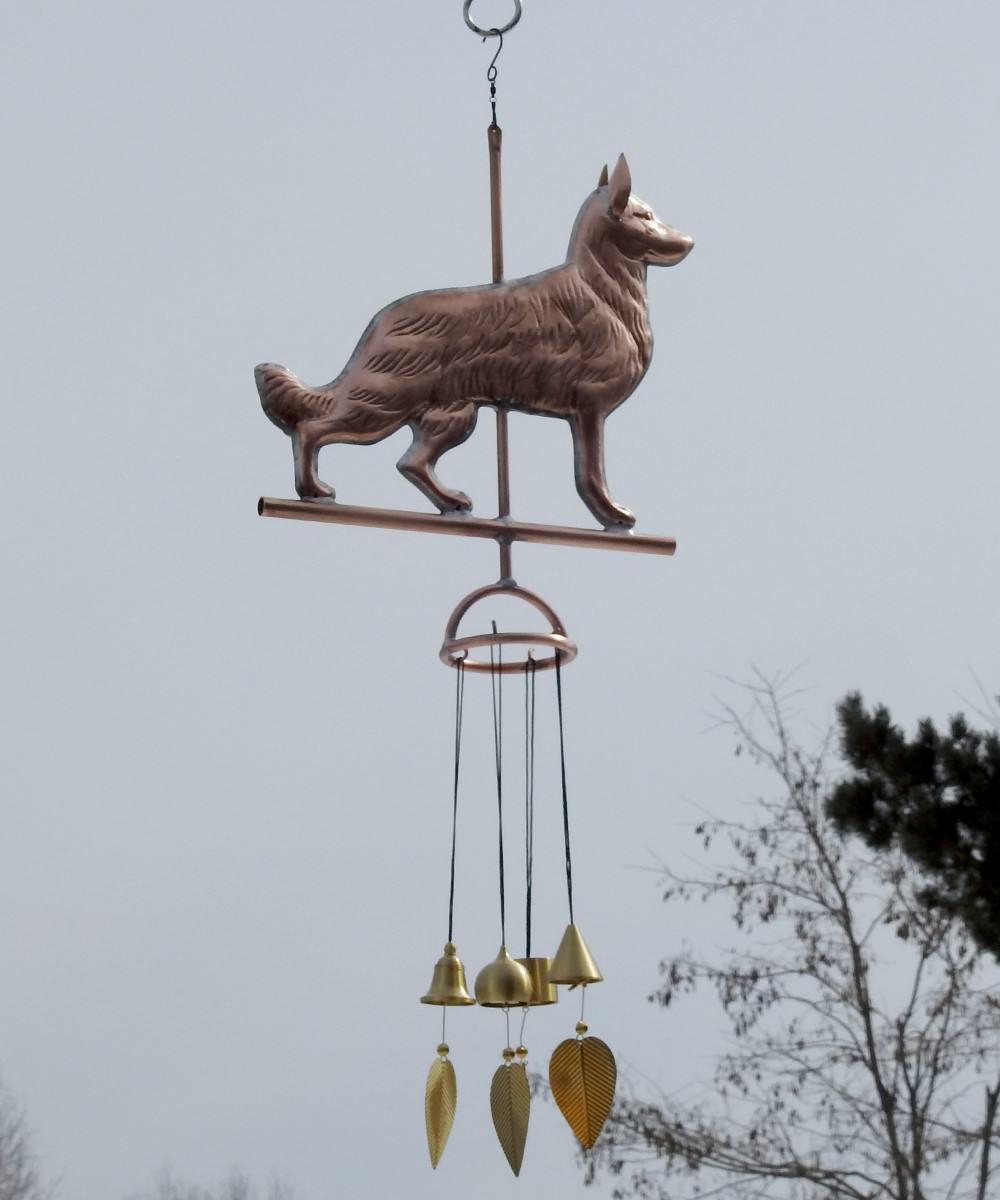 German Shepherd Wind Chime - Made in USA