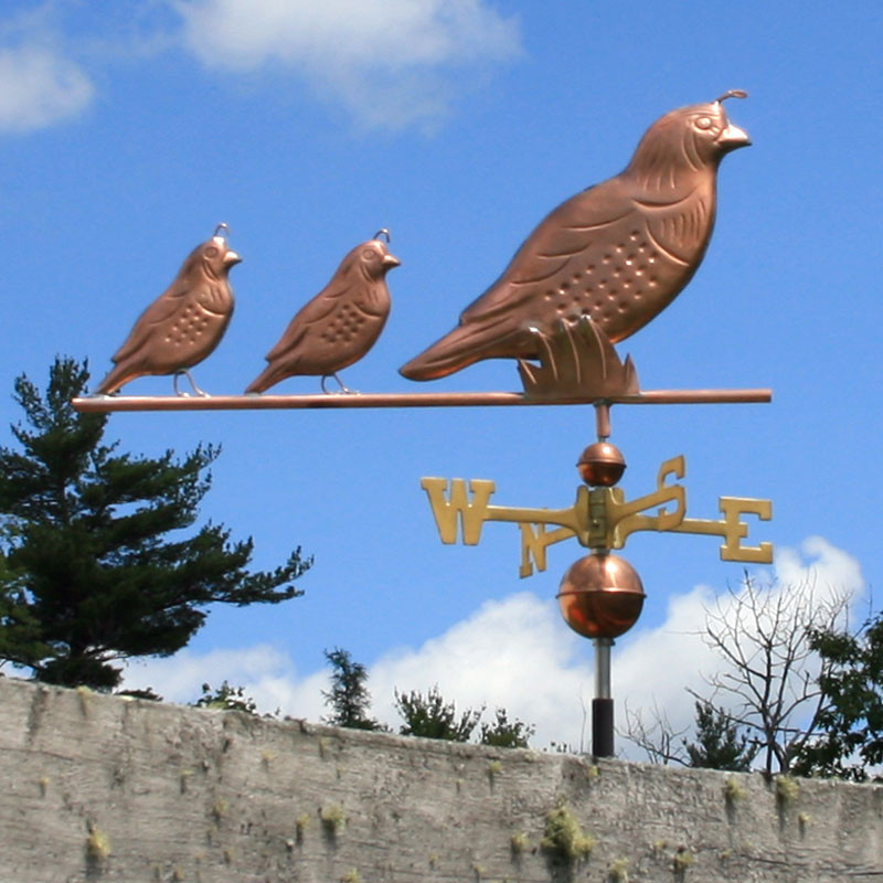 Quail Weathervane - Handmade in USA - Quail Weathervanes