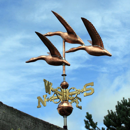Copper Flying Geese weathervane - Made in USA