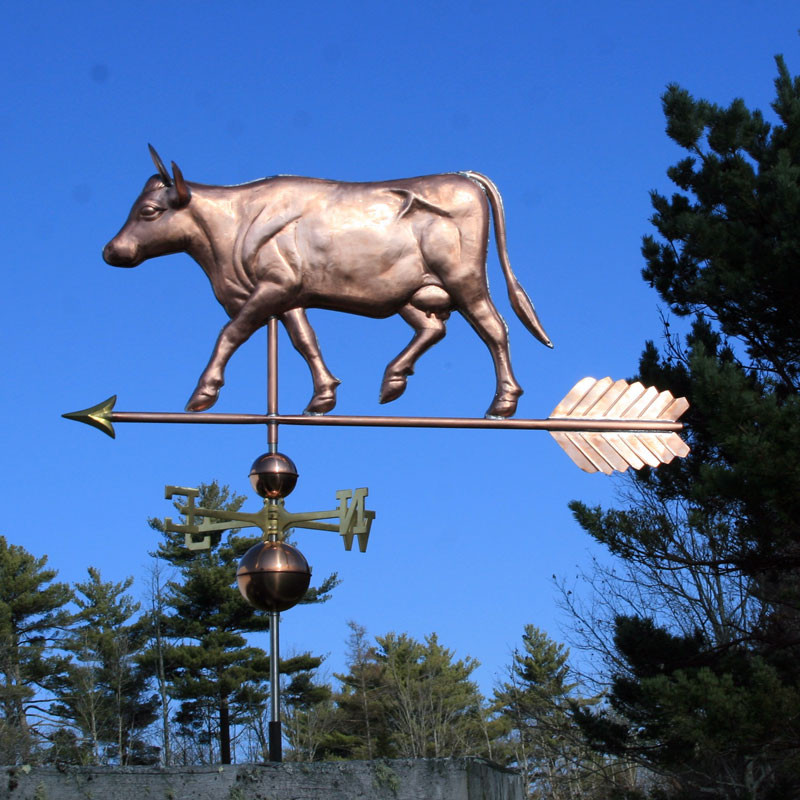 Large Cow Weathervane - Handmade in USA - Cow Weathervane