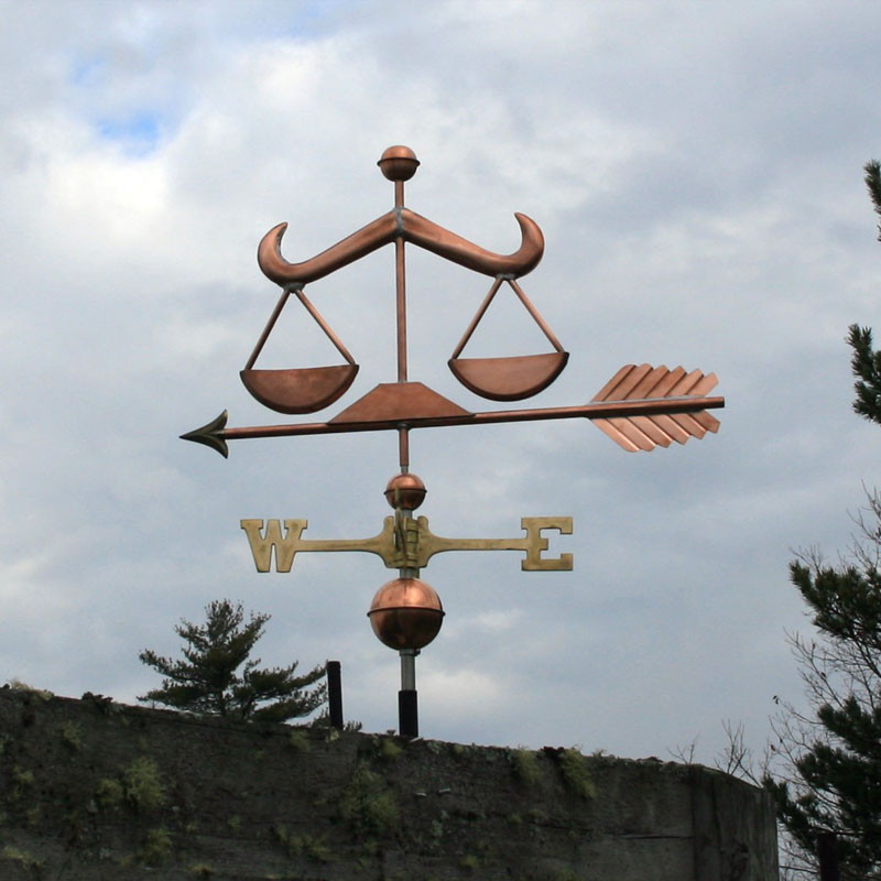 Copper Scales of Justice weathervane - Made in USA
