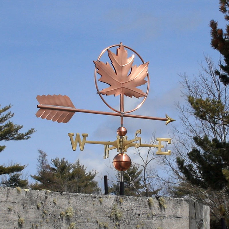 Maple Leaf Weathervane - Handmade in USA - Weathervanes