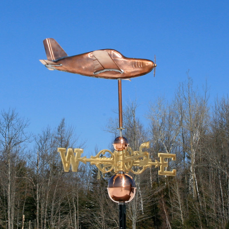 Low Wing Airplane Weathervane - Made in USA - Weathervanes