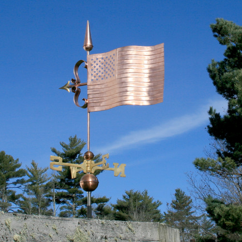 American Flag Weathervane - Handmade in USA