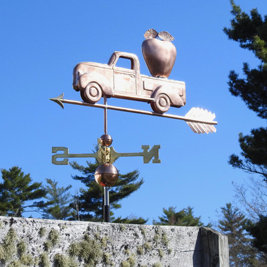 Truck with Apple Weathervane - Handmade in USA