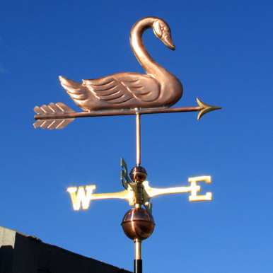 Copper Swan weathervane - Handmade in USA