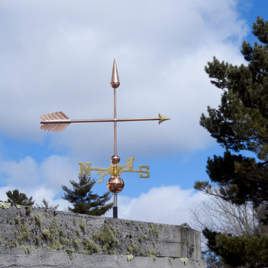 Copper Stark Arrow Weathervane - Handmade in USA