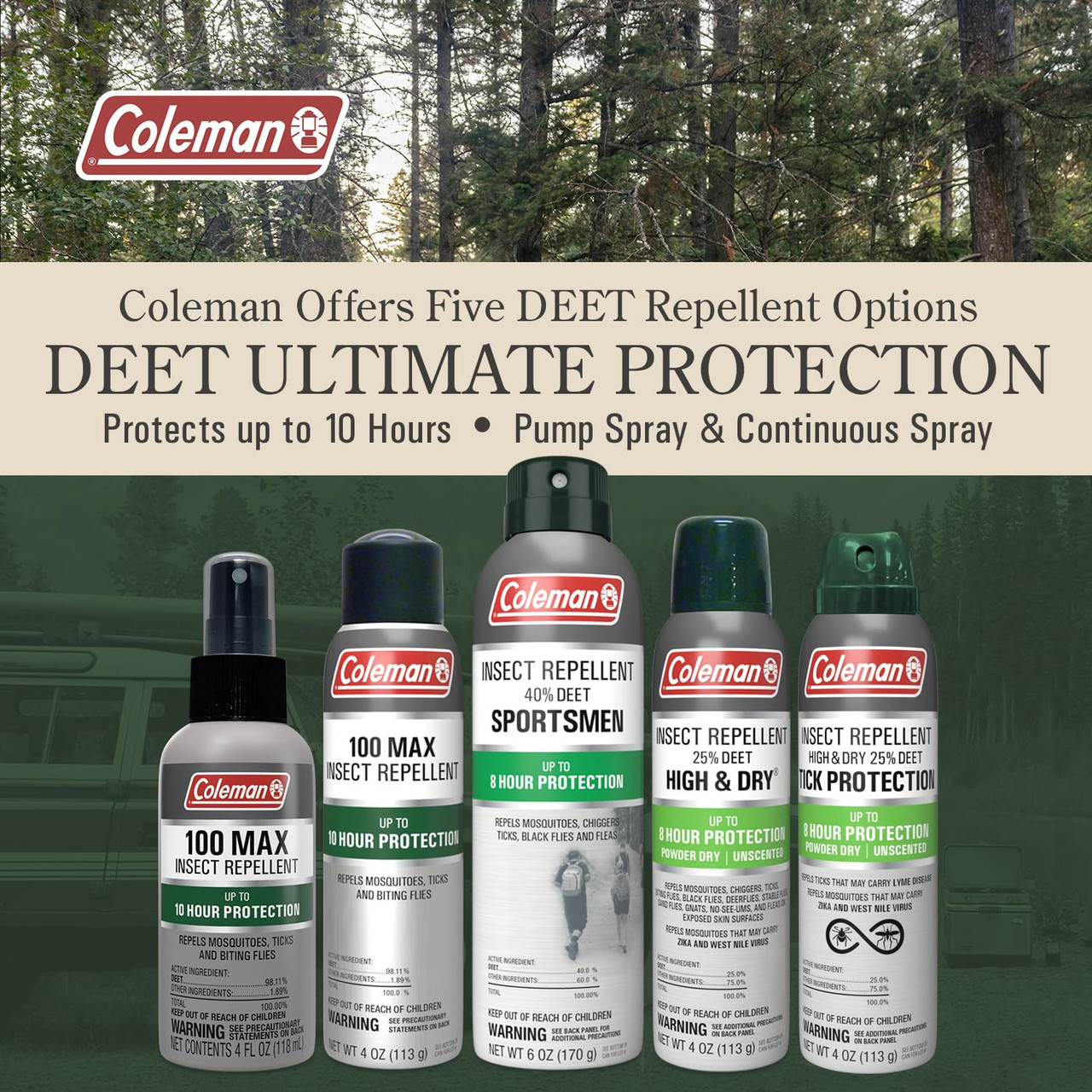 Coleman 100 Max 100% DEET Insect Repellent Spray - 4 oz