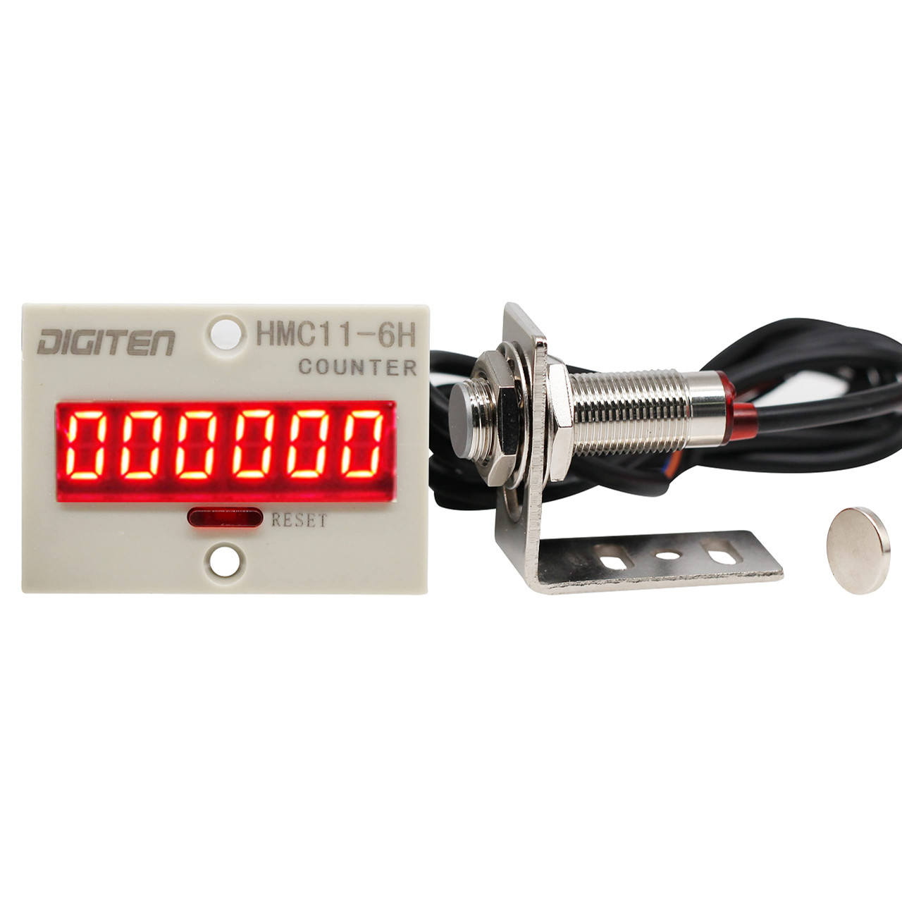 DIGITEN 12V-24V 6-Digit 0-999999 LED Display Digital UP Counter+Hall ...