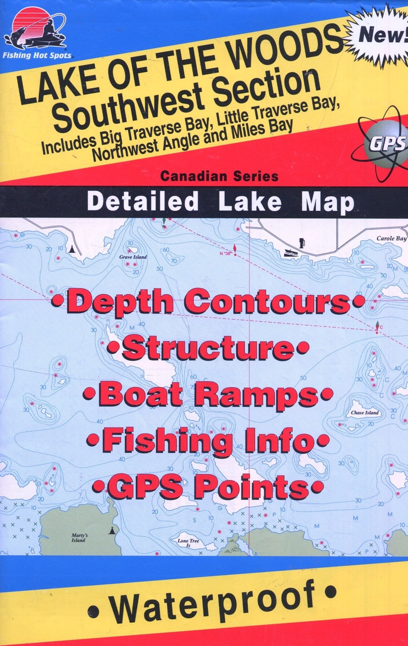 Lake of The Woods Southwest Section Fishing Map