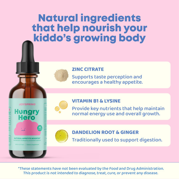 JoySpring Appetite Booster for Kids Ages 3+ | Natural Weight Gain with ...