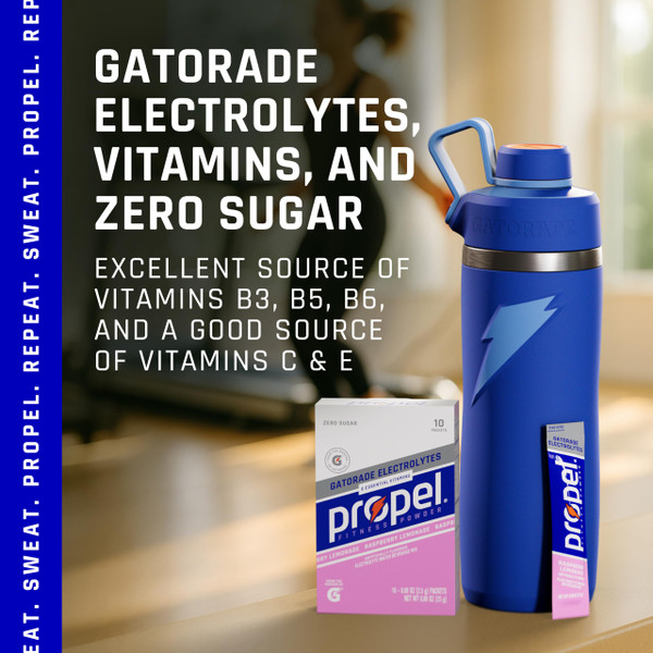 Propel Electrolyte Enhanced Water Drink Mix Powder Packets, 4 Flavor ...