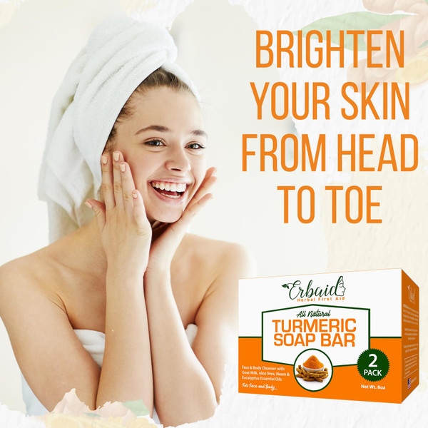 Natural Turmeric Soap Bar for Face & Body – Turmeric Skin Brightening ...