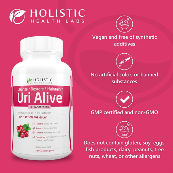 Uri Alive Extra Strength Urinary Support Supplement for Urinary Tract ...
