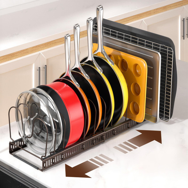 ORDORA Pots and Pans Organizer under Cabinet with Pan Holder ...