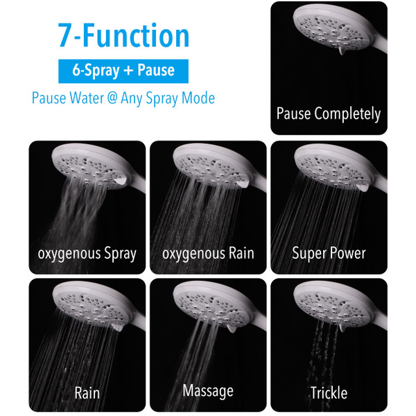 RV Shower Head with Hose, High Pressure 7-Mode RV Shower Head ...