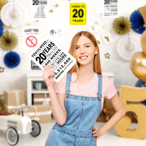 WERNNSAI 20th Birthday Party Decorations - 9PCS Wall Signs Funny Tags ...