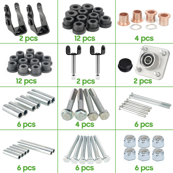 10L0L Deluxe Golf Cart Front End Repair Kit for Club Car Precedent 2004 ...
