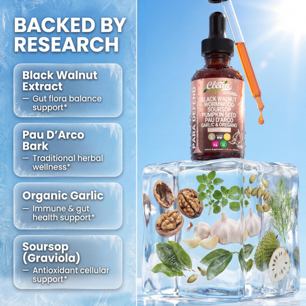 para Defend Wormwood Black Walnut Cleanse for Humans Drops Liquid ...