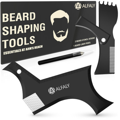 Alfaly Beard Shaper Kit - Premium Lineup and Guide Tool for Precise ...